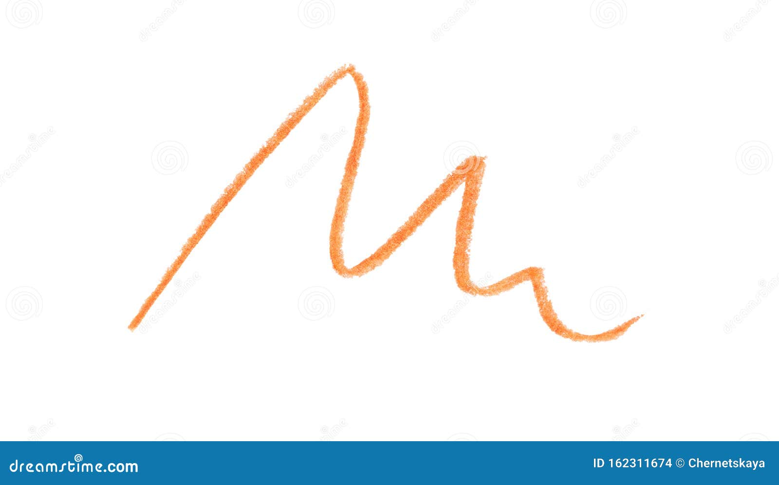 Orange Pencil Scribble on White Background Stock Photo - Image of ...