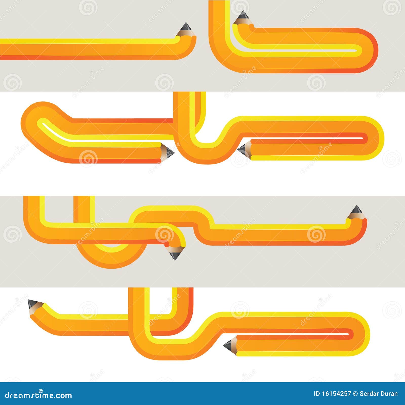 Orange pencils stock vector. Illustration of creative - 16154257