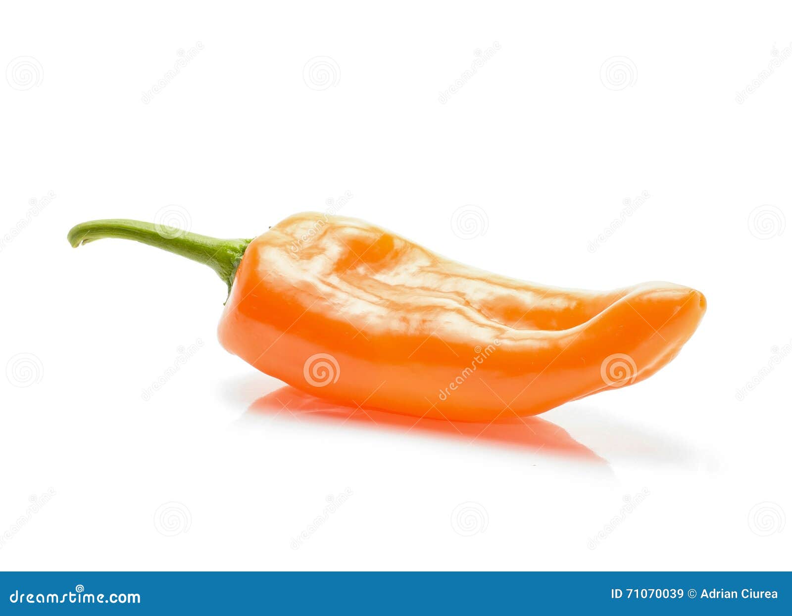 Orange pepper(capsicum) stock image. Image of green, colorful - 71070039