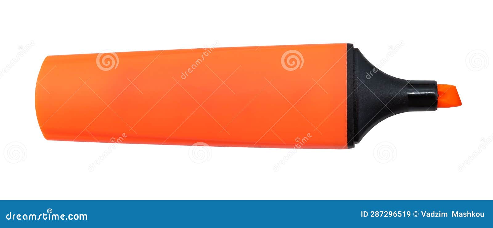 Orange Permanent Marker on a White Background. Text Marker for Office ...