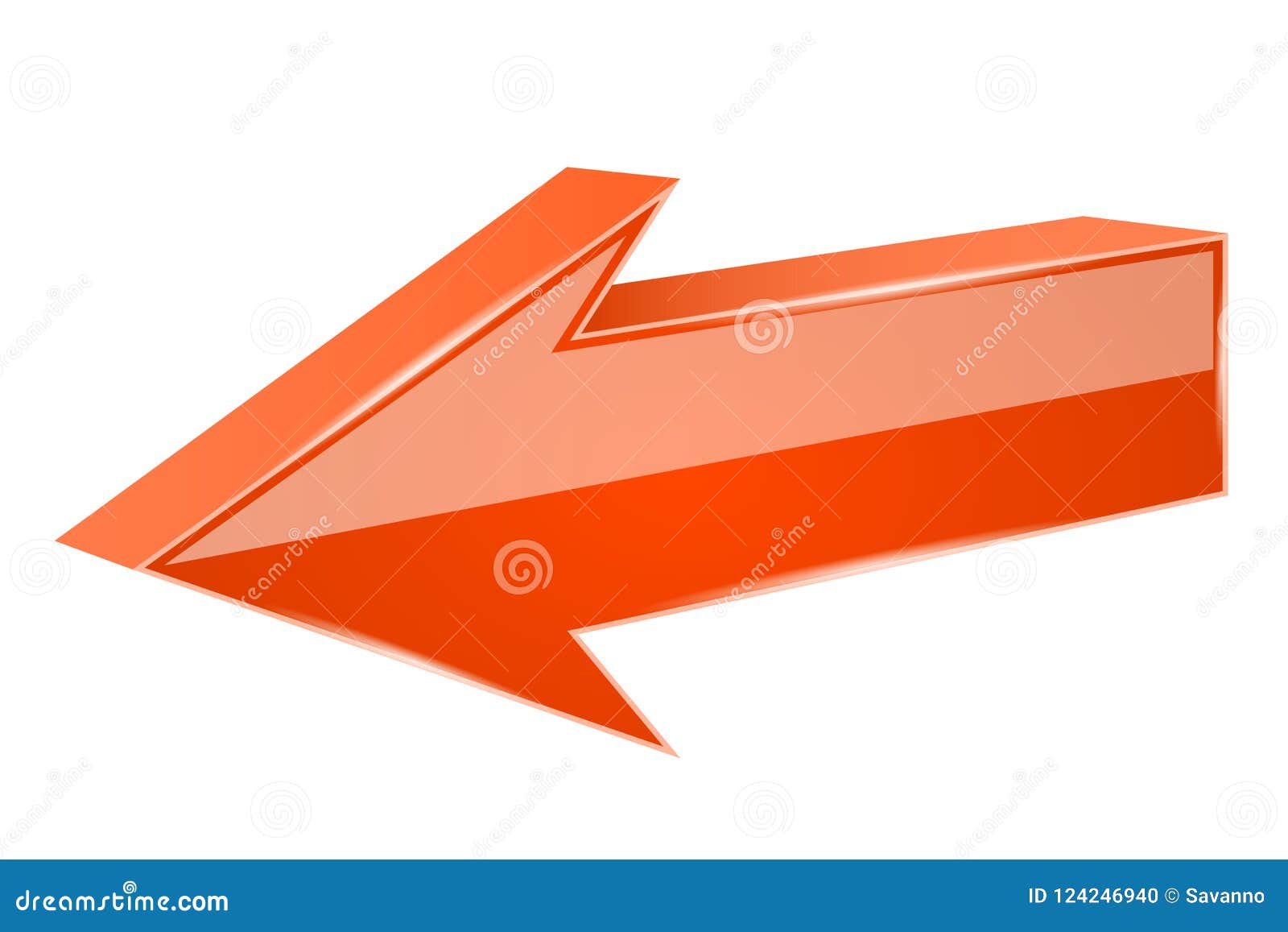 Orange Pfeil Vorhergehendes Zeichen 3d Vektor Abbildung - Illustration ...