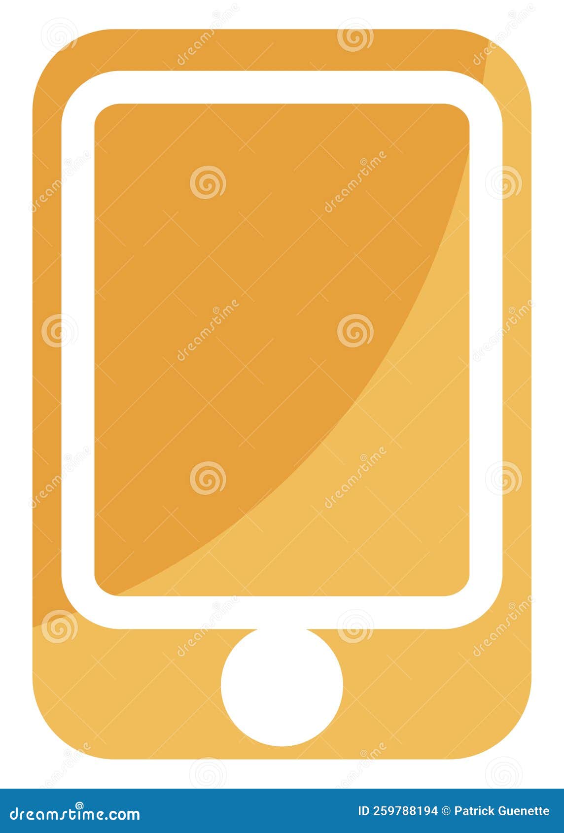 Orange phone, icon icon stock vector. Illustration of social - 259788194