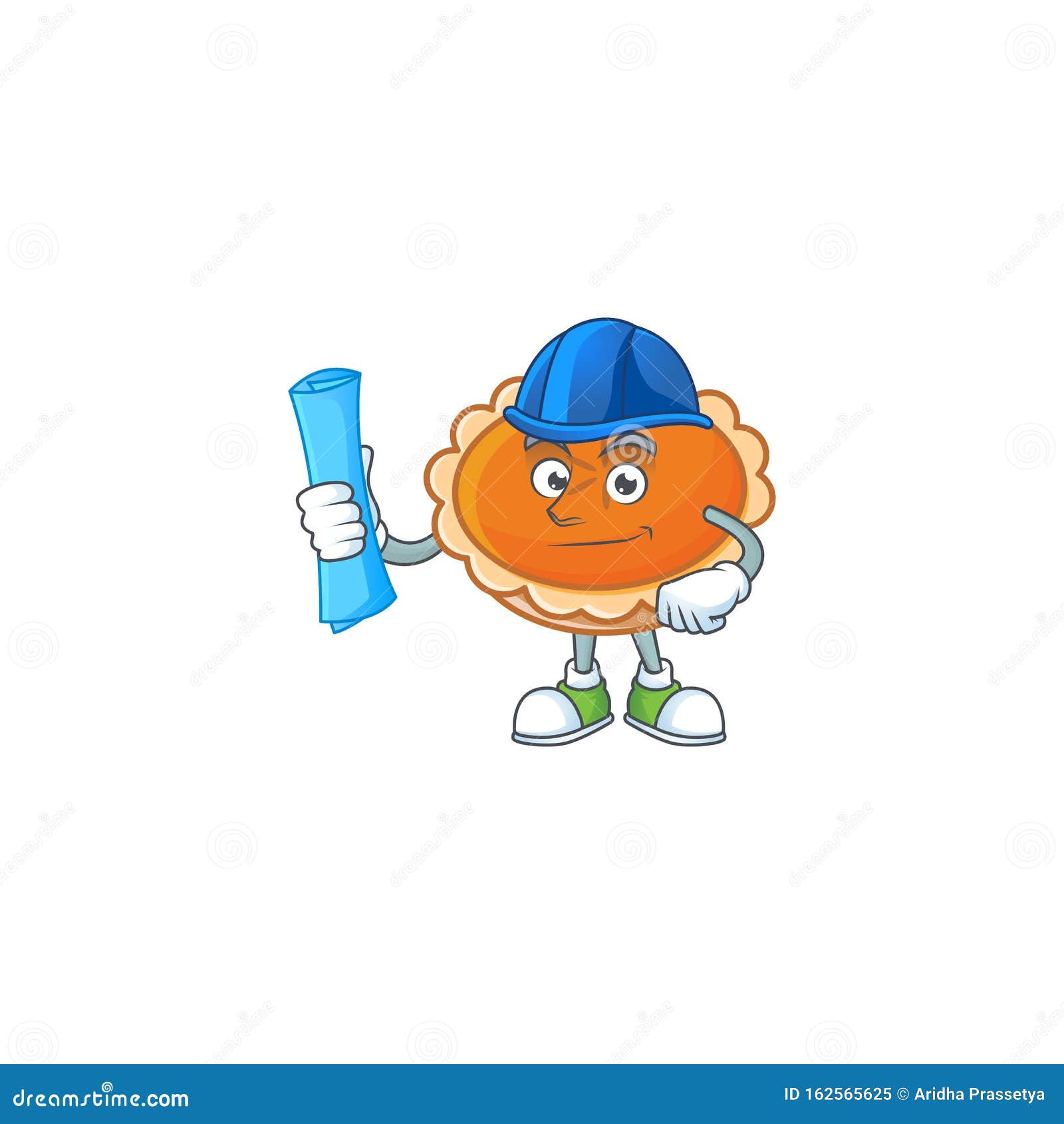 Cartoon Architect With Hard Hat Beside Blueprints Stock Image ... Cartoon Architect With Hard Hat Beside Blueprints Stock Image ...