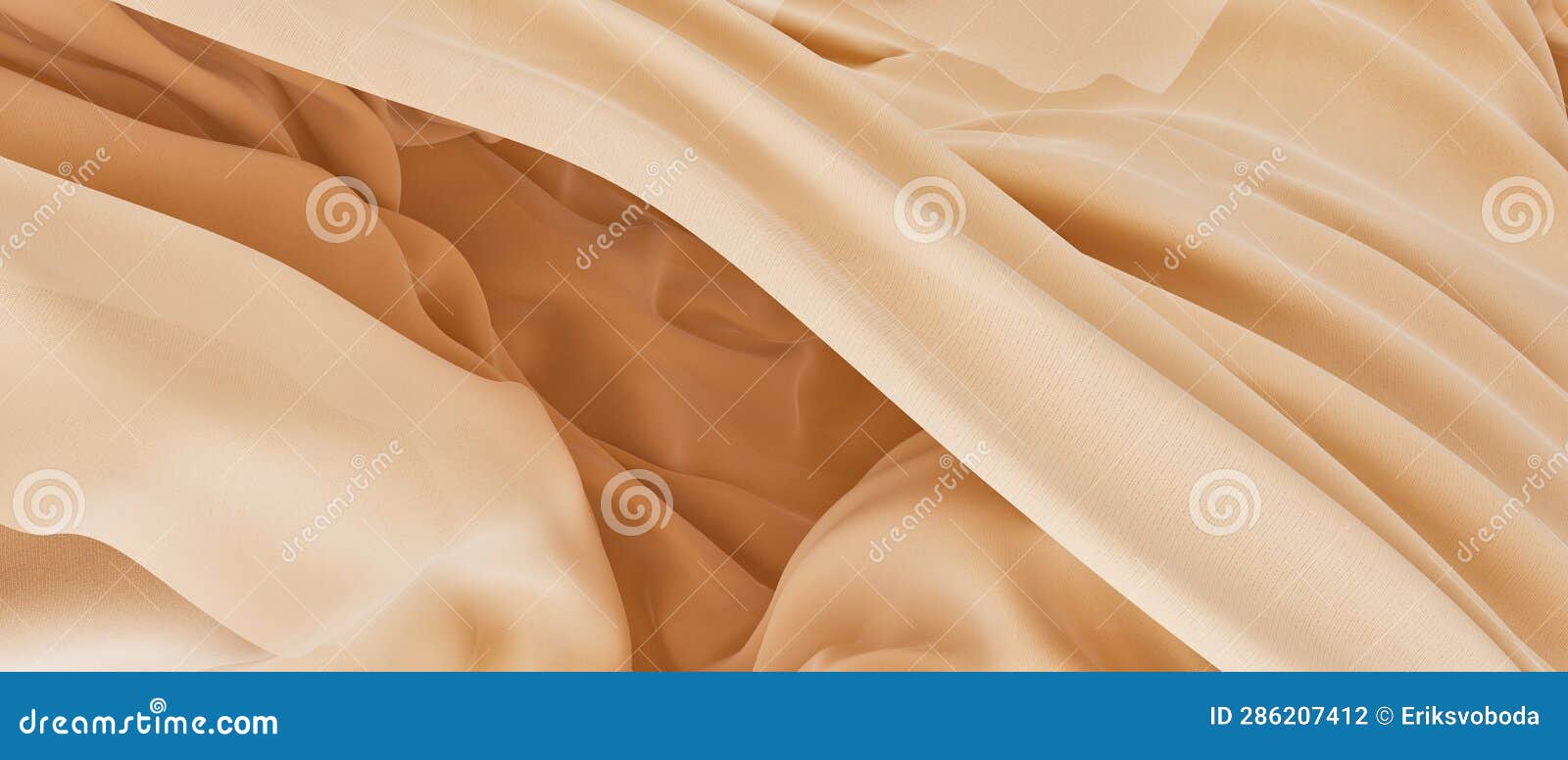Orange Piece of Cloth Close Up. Wavy Pattern Stock Illustration ...