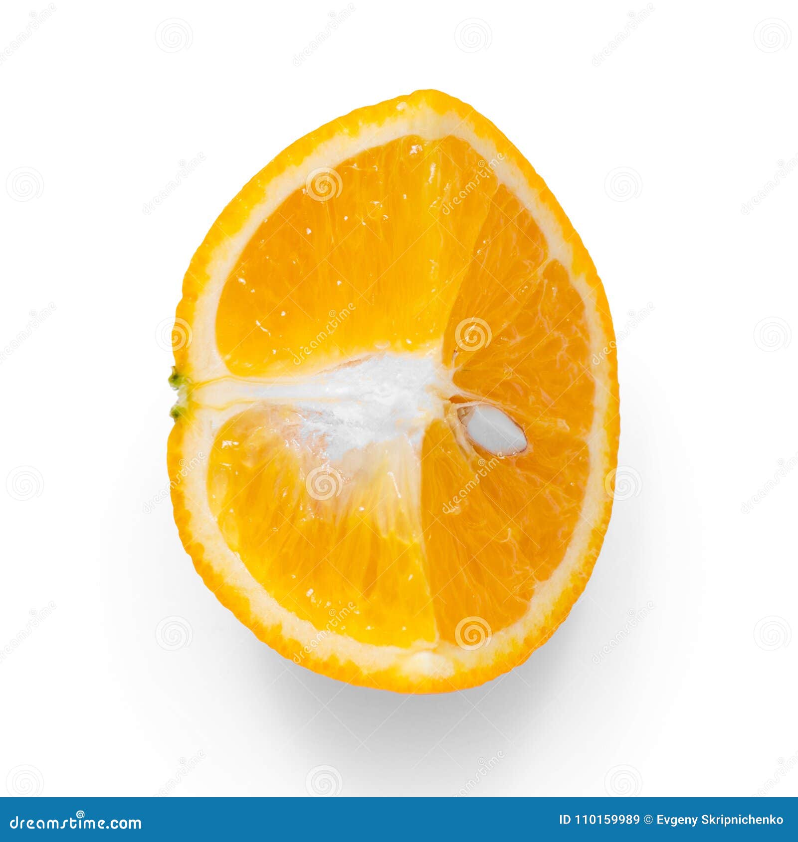 Orange piece isolation stock image. Image of object - 110159989