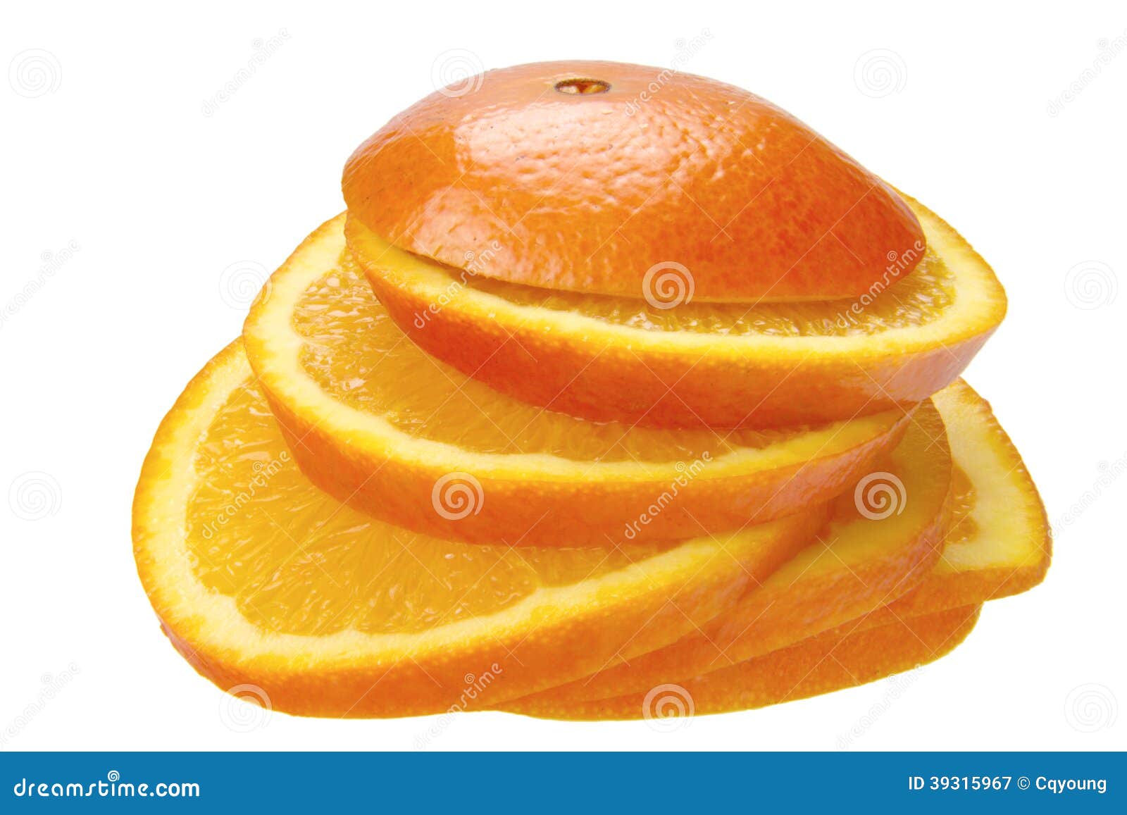 Orange pieces stock image. Image of fruit, vitamin, isolated - 39315967