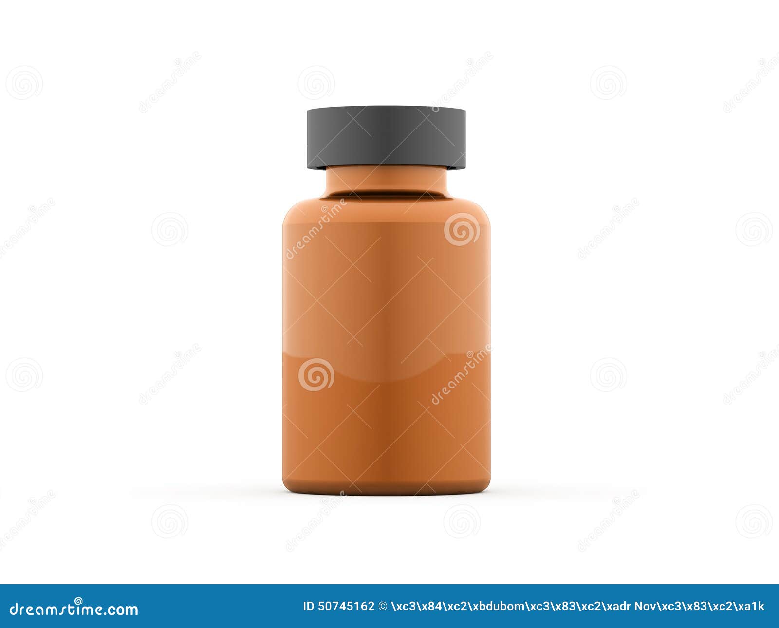 Orange Pills Bottle Isolated Stock Illustration - Illustration of ...