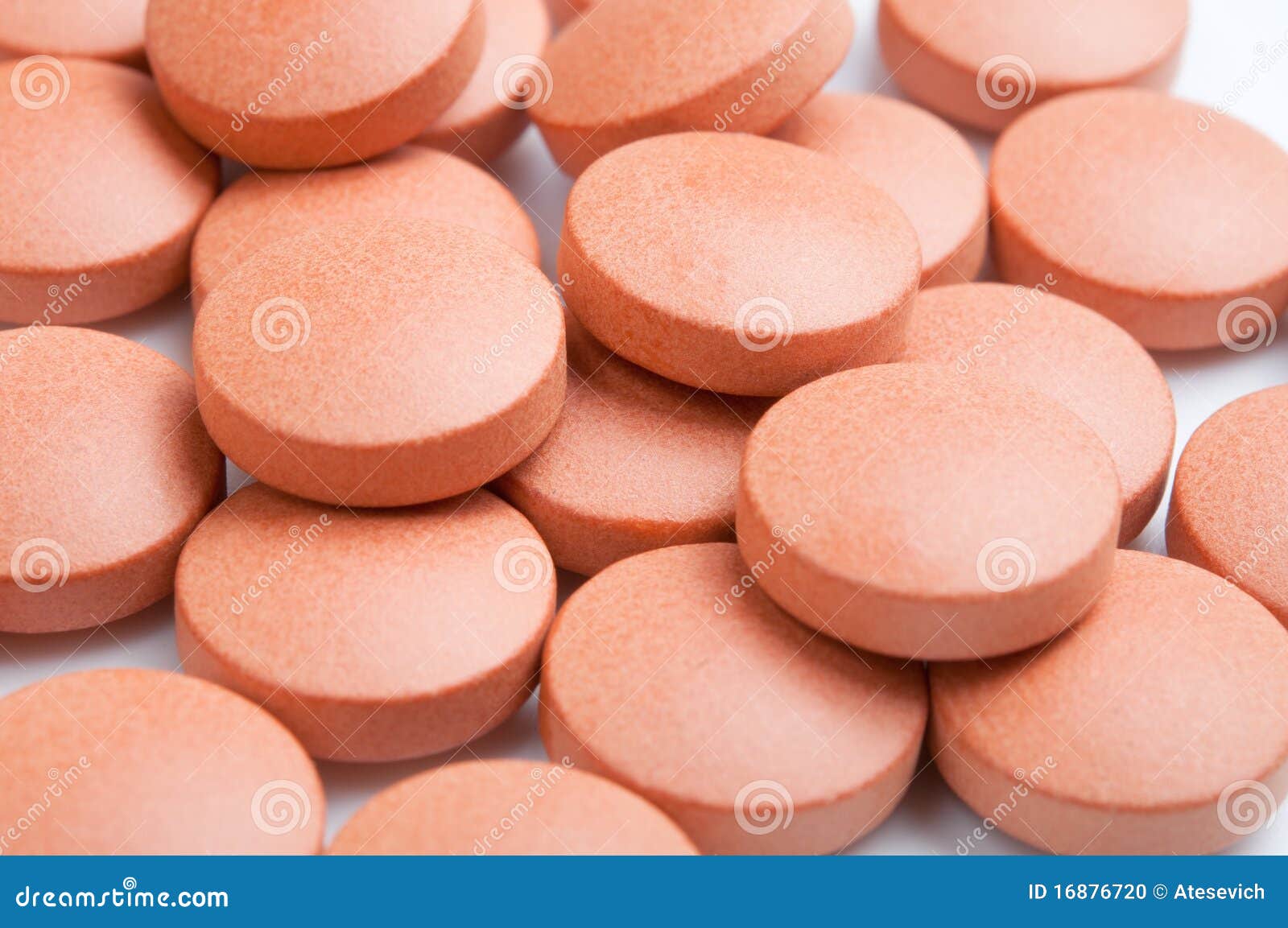 Orange pills close-up stock photo. Image of relief, medicine - 16876720