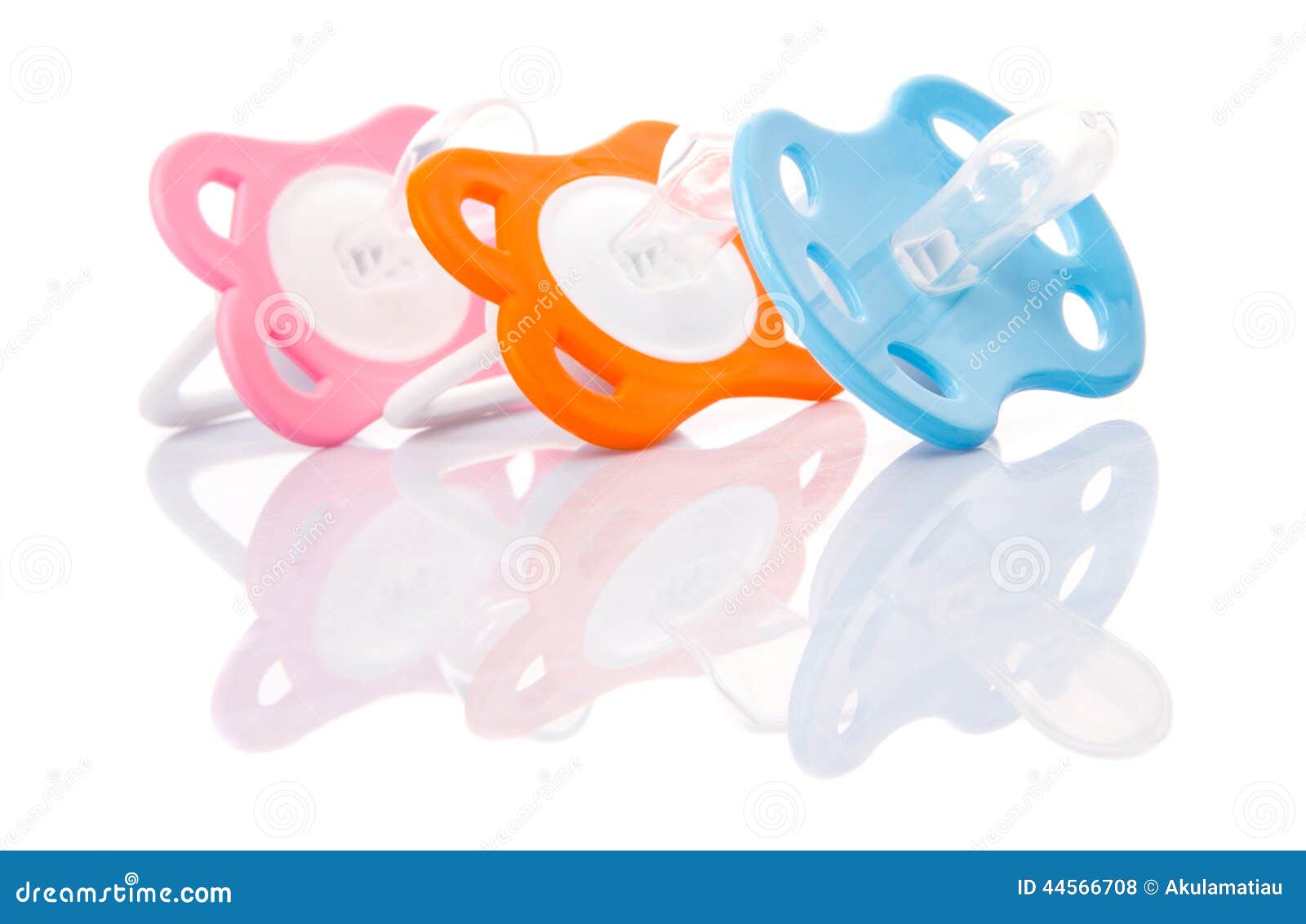Orange, Pink and Blue Pacifier II Stock Photo - Image of teat, pacifier ...