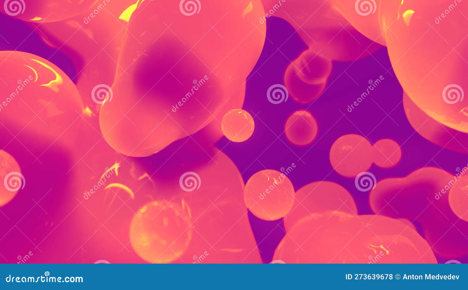 Orange and Pink Slime Bland Fluid from Alien Planet - Abstract 3D ...