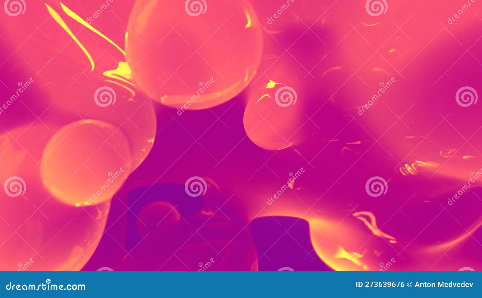 Orange and Pink Slime Soft Fluid from Alien Planet - Abstract 3D ...