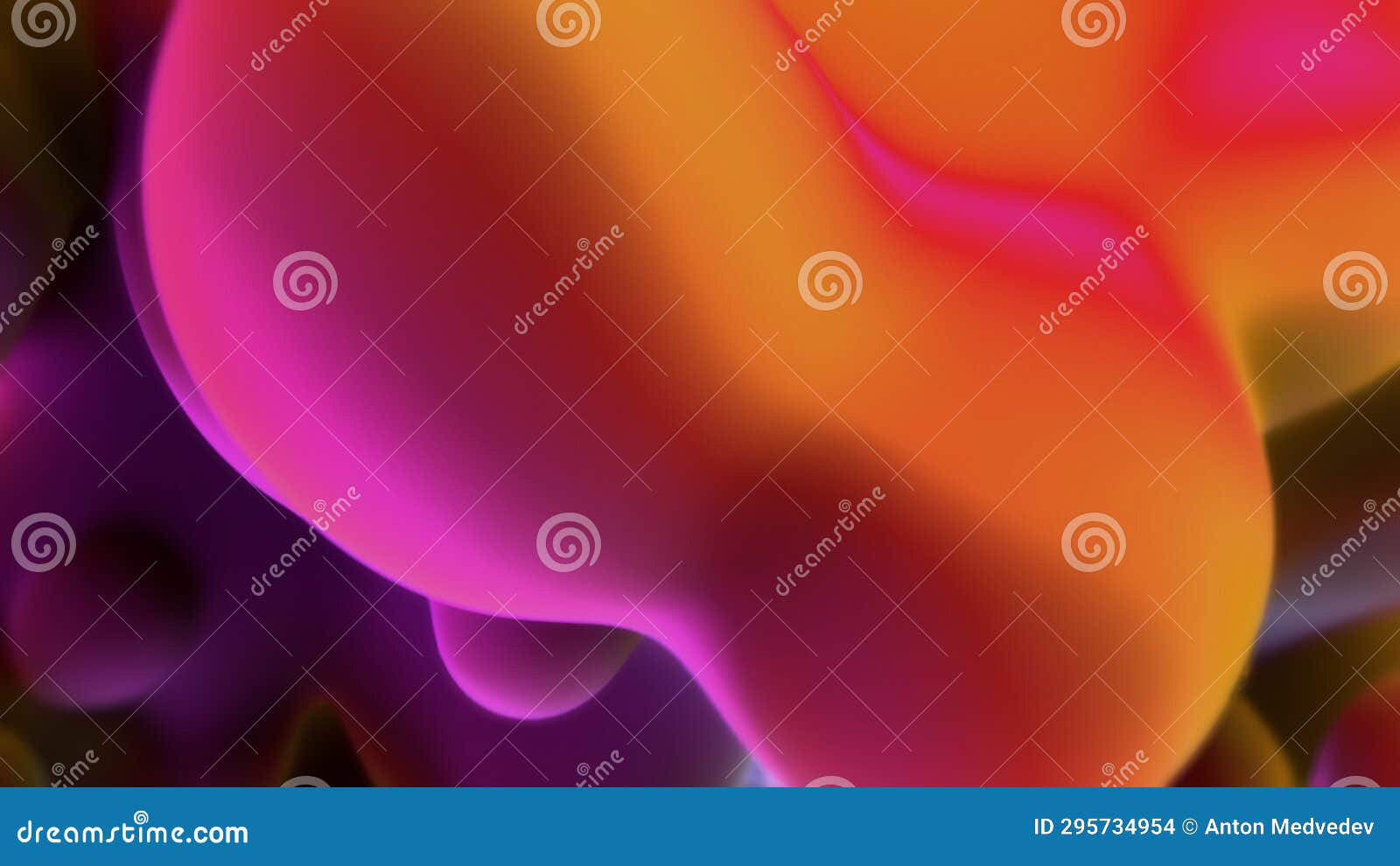 Orange and Pink Slime Wax Meta Objects from Alien Planet - Abstract 3D ...