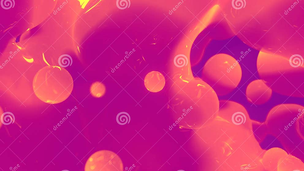 Orange and Pink Smooth Morphed Forms from Alien Planet - Abstract 3D ...