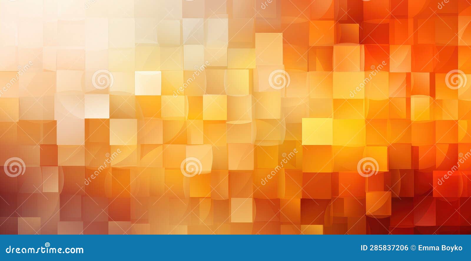 Orange Pixel Background, Horizontal Banner Image. Generative AI Stock ...