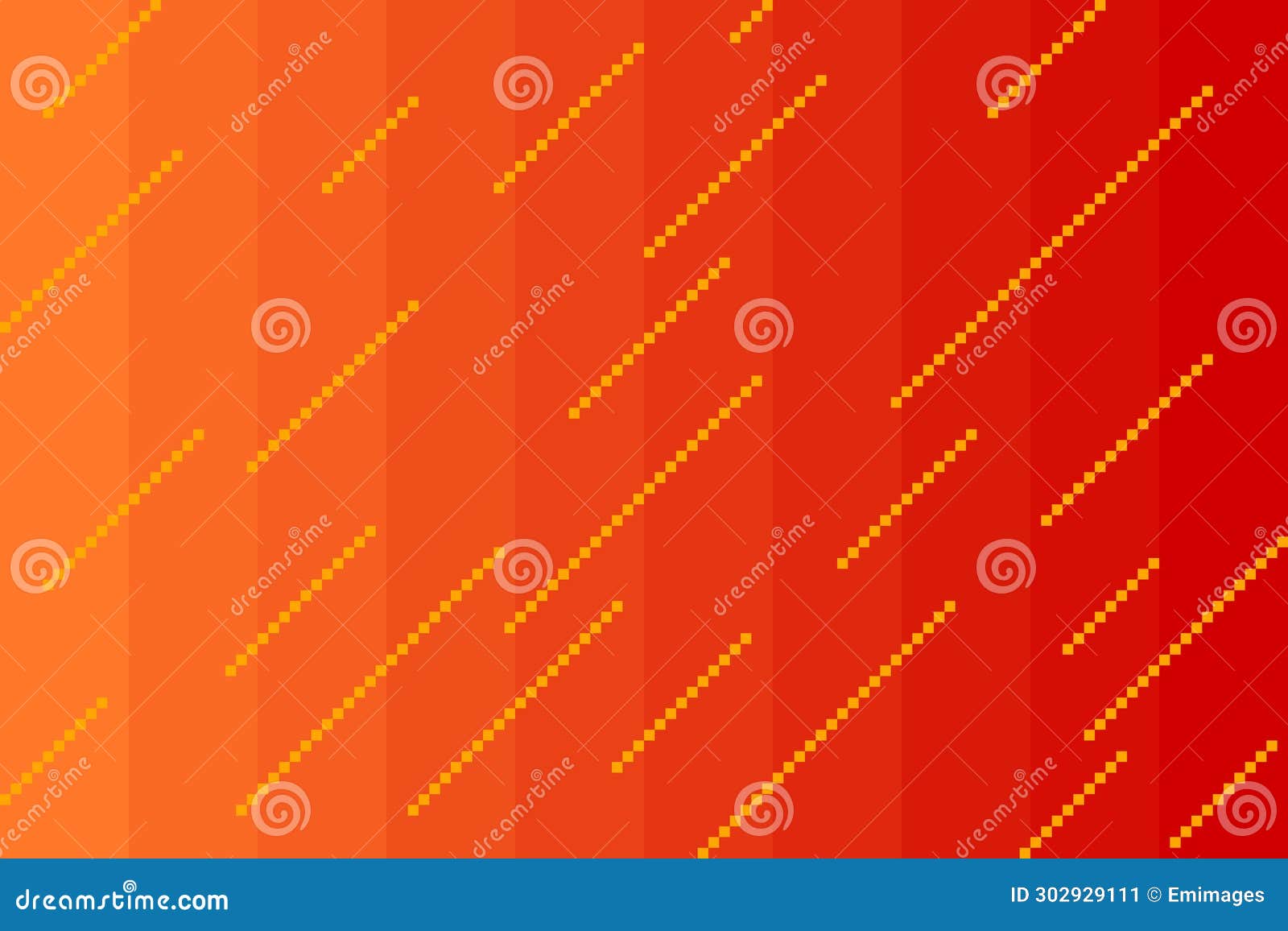 Orange Pixelated Diagonal Lines on Orange and Red Striped Gradient ...