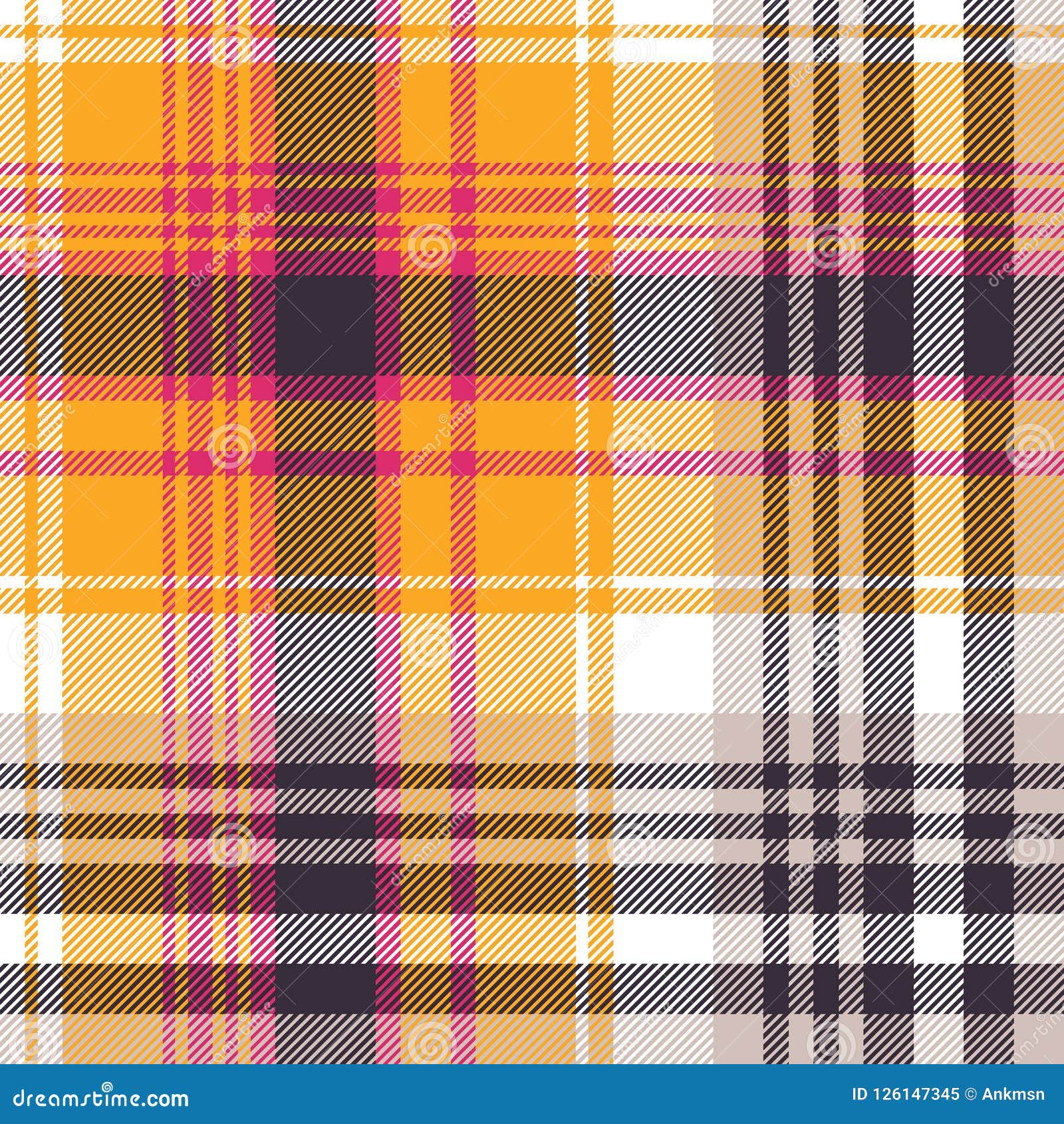 Orange Plaid Seamless Pattern Stock Vector - Illustration of modern ...