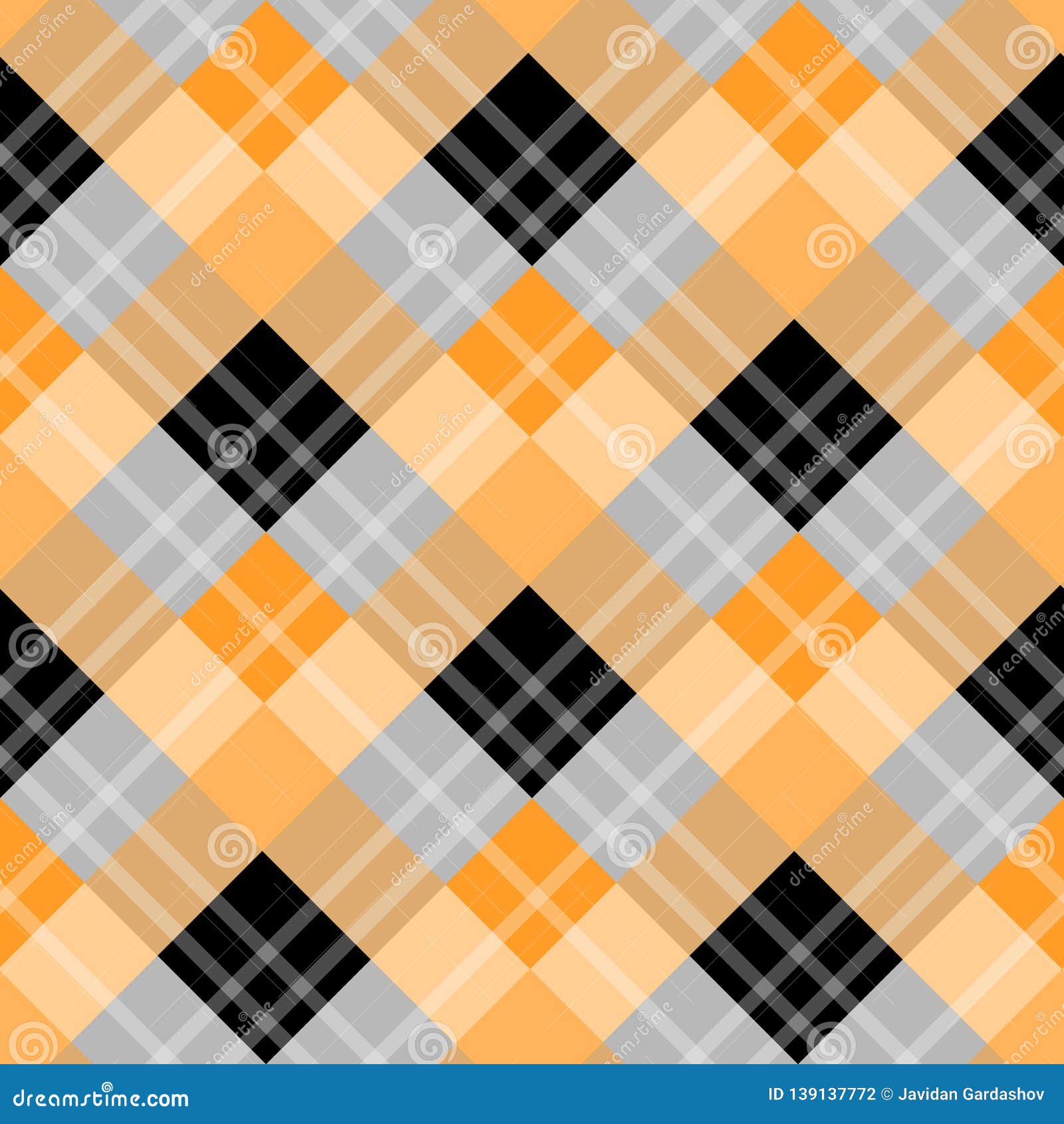 Orange Plaid Tartan Fabric Vector Pattern, Fabric Texture, Patterned ...