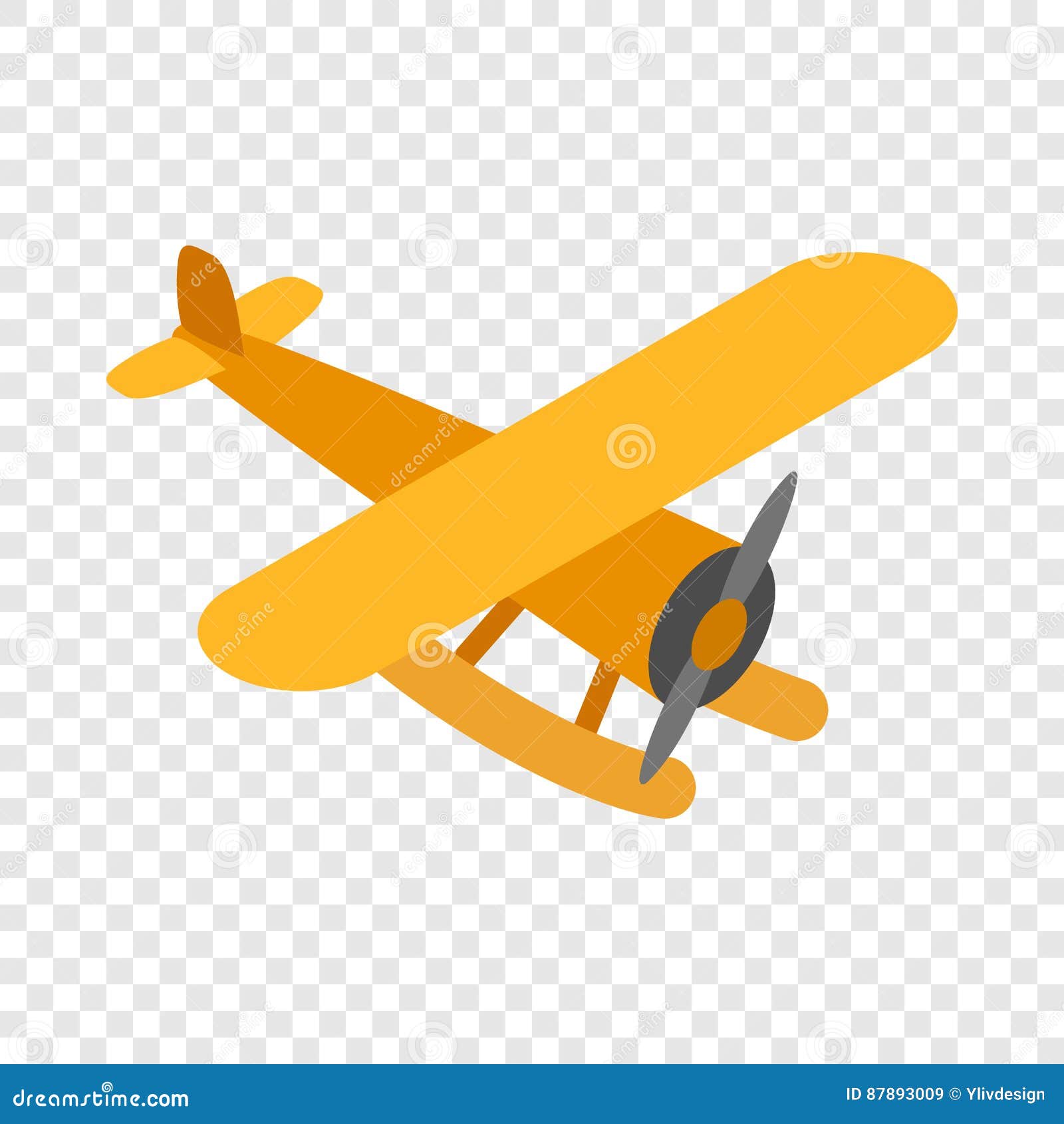 Orange Plane Isometric Icon Stock Vector - Illustration of graphic ...