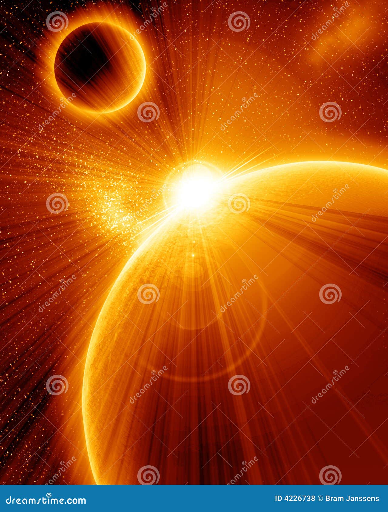Orange planet stock illustration. Illustration of exploration - 4226738