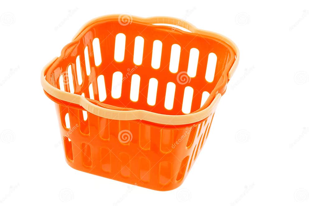 Orange plastic basket stock image. Image of container - 8053157
