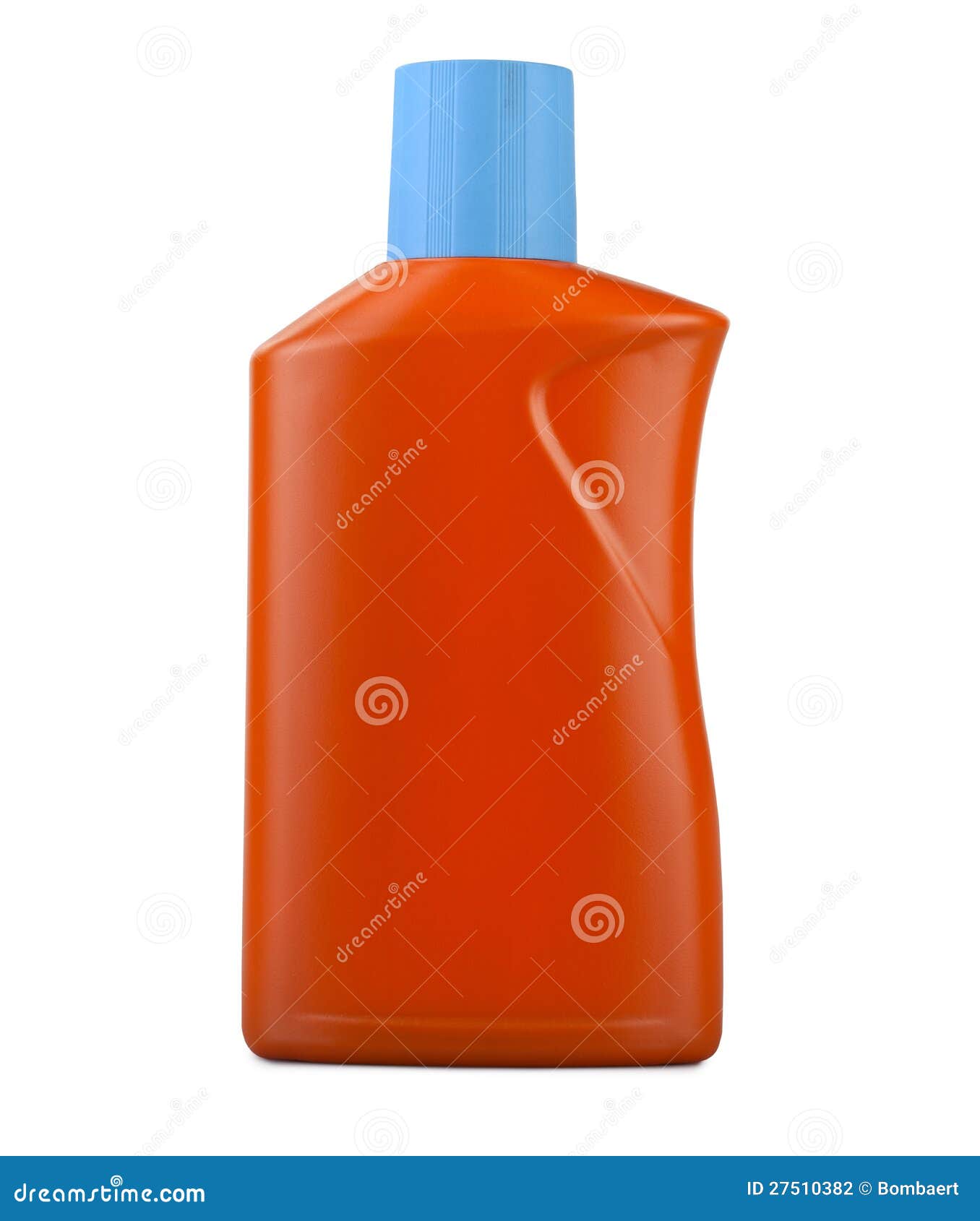 Orange Plastic Bottle Isolated Stock Photo - Image of household ...