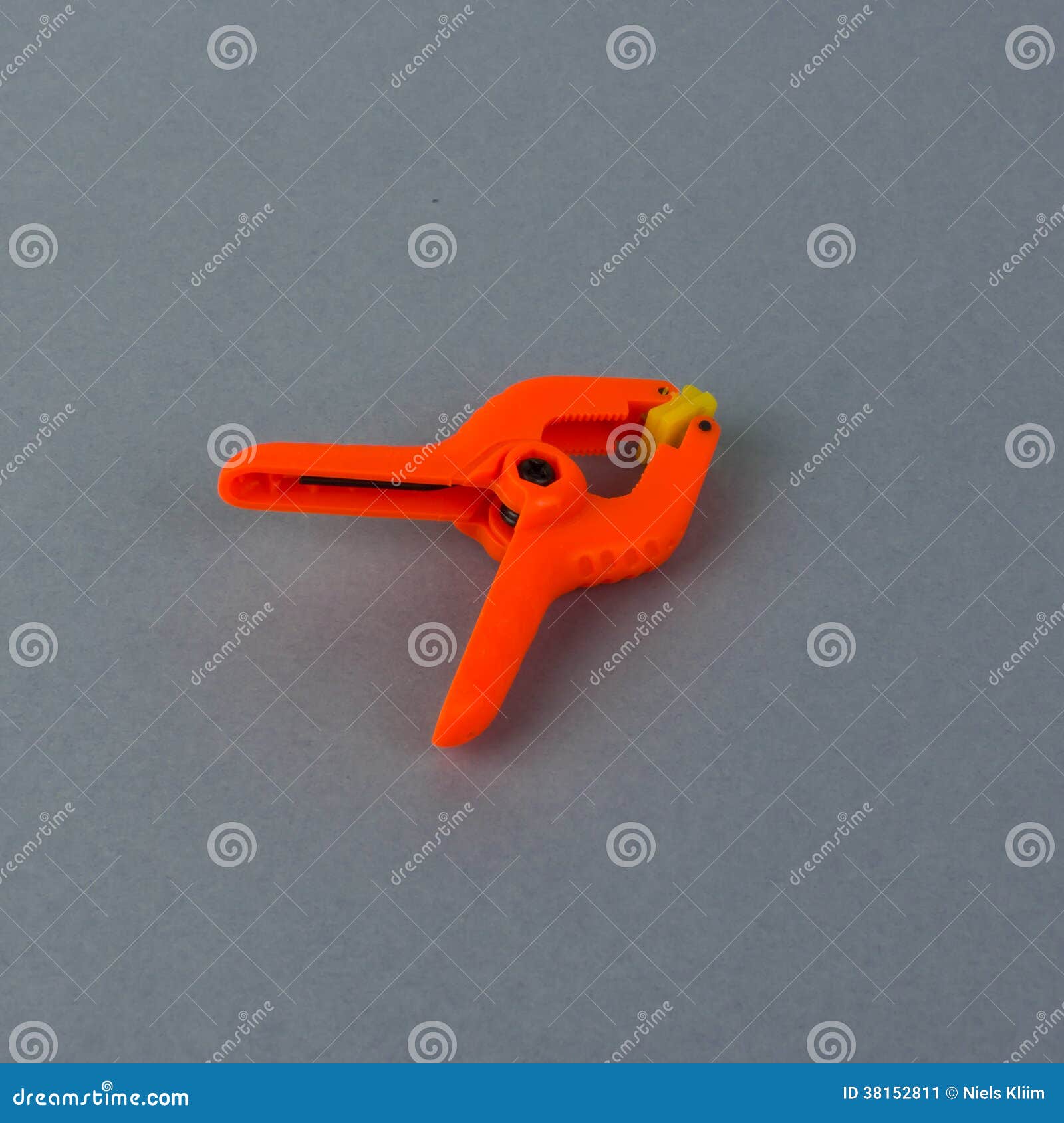 Orange plastic clamp stock image. Image of device, detail - 38152811