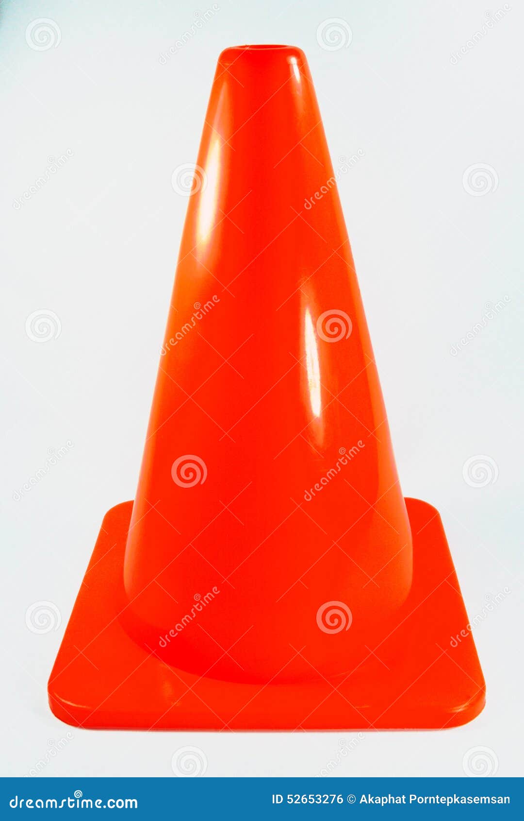 Orange plastic cone stock photo. Image of equipment, object - 52653276