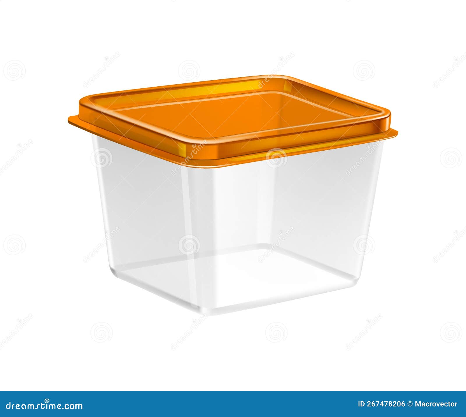 Orange Plastic Container Composition Stock Vector - Illustration of ...