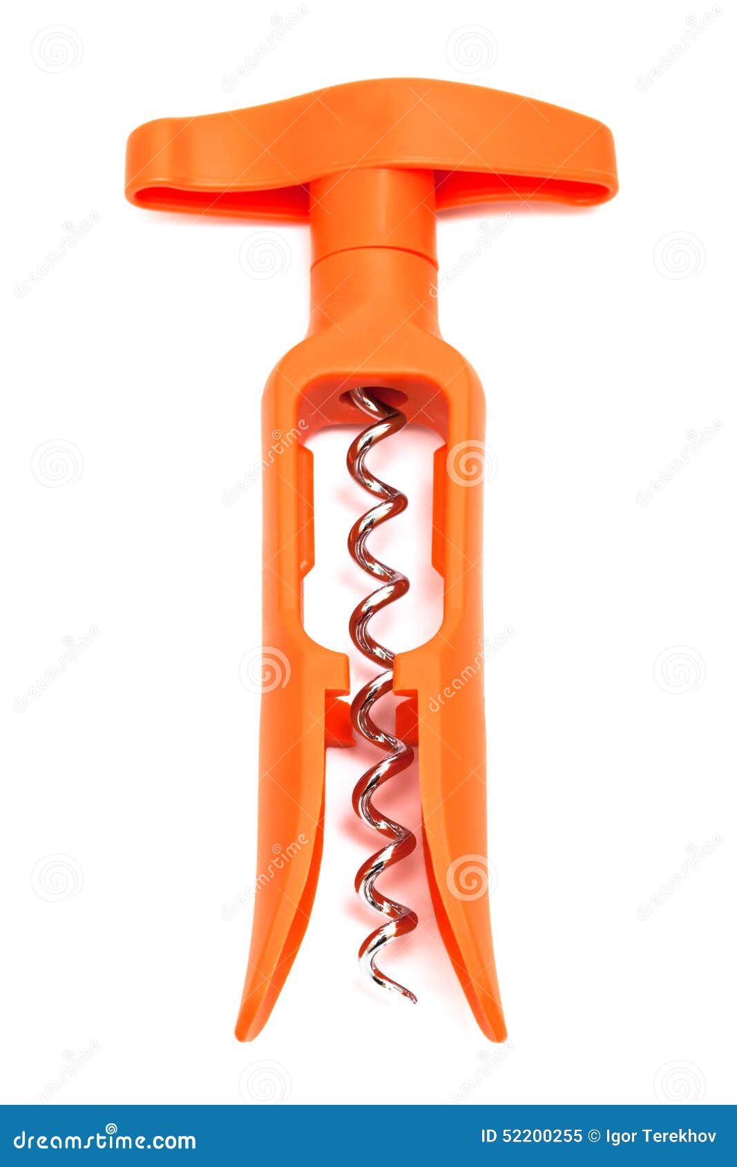Orange plastic corkscrew stock image. Image of sharp - 52200255