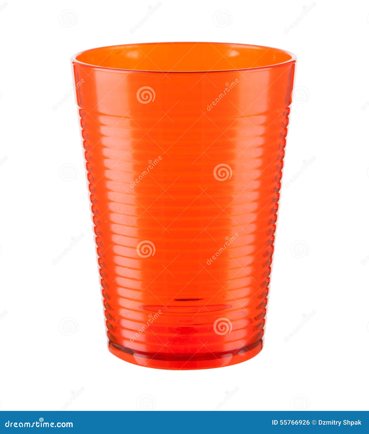 Orange Plastic Cup Isolated on a White Background Stock Photo - Image ...