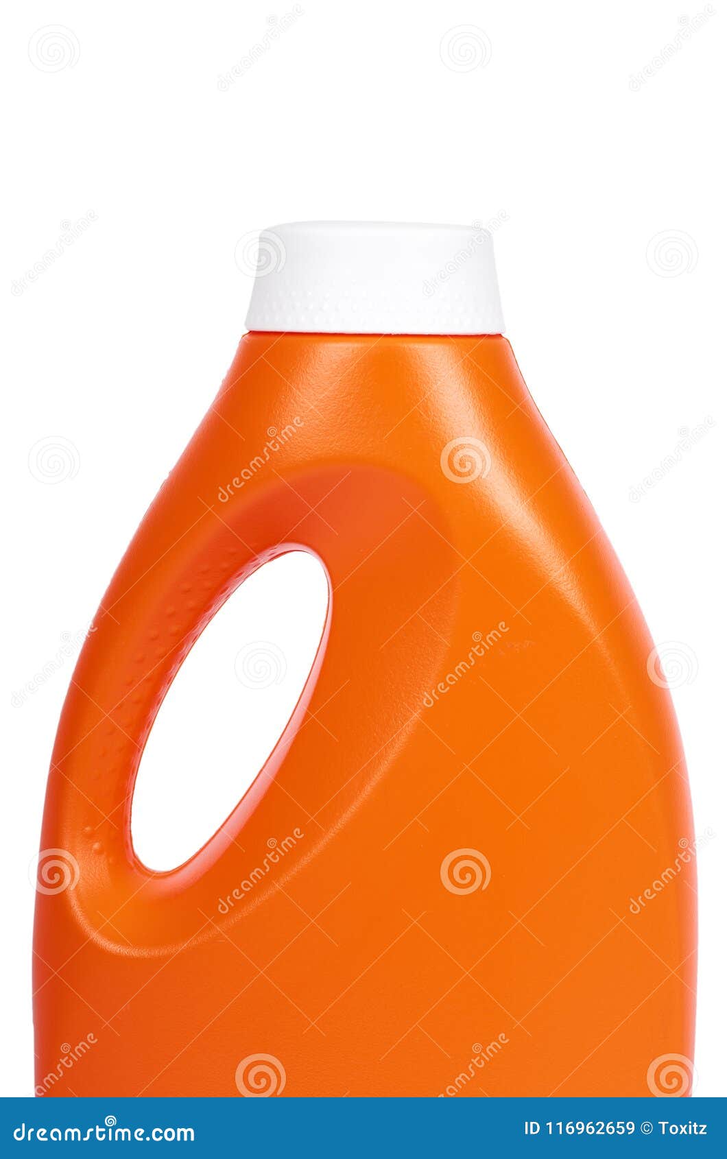 Orange Plastic Detergent Bottle Isolated on White Background Stock ...