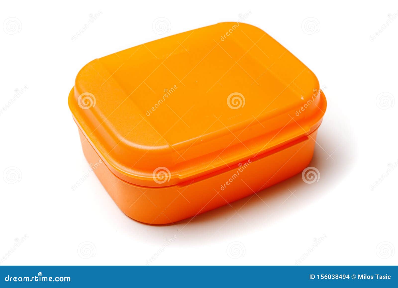 Orange Plastic Food Container Isolated on White Background Stock Photo ...
