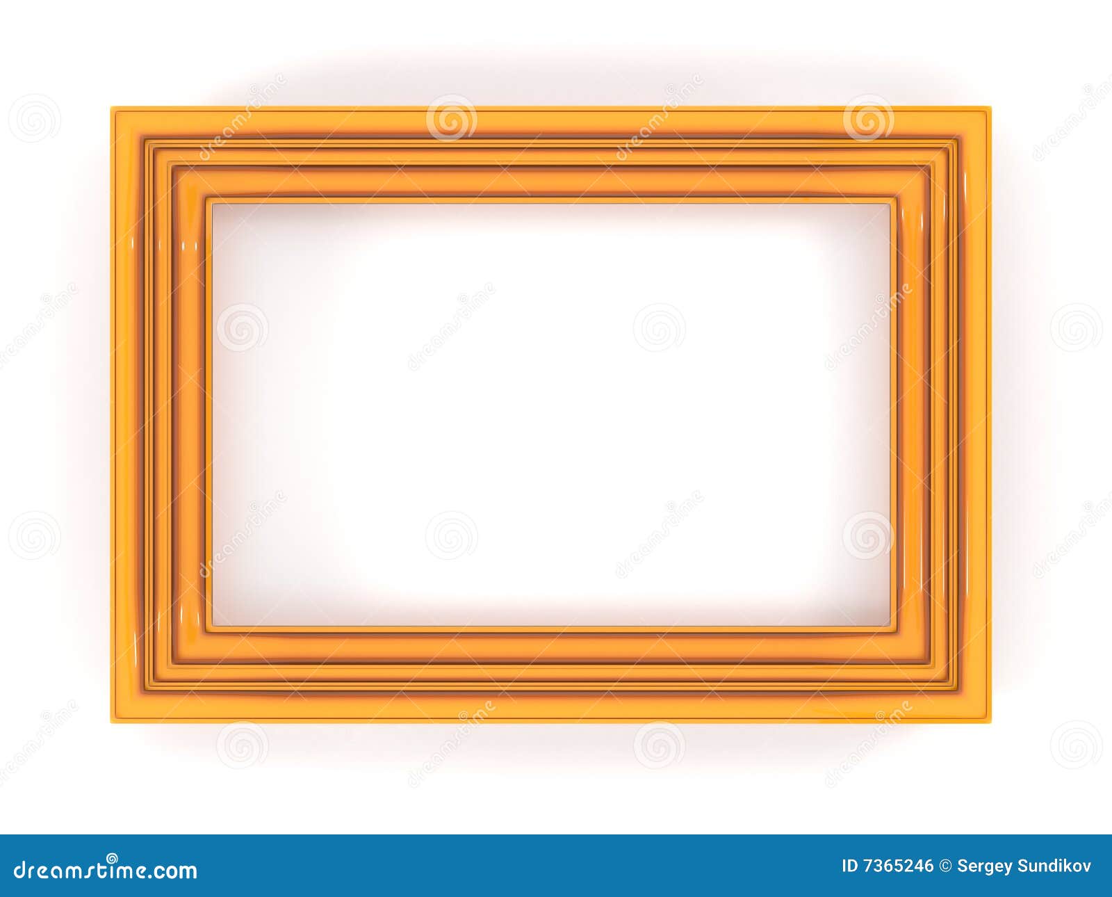 Orange plastic frame stock illustration. Illustration of retro - 7365246