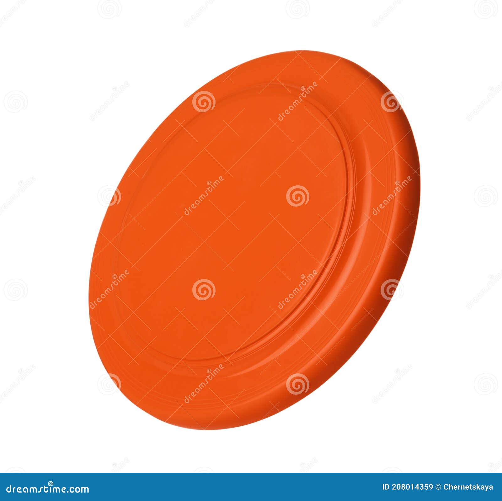 Orange Plastic Frisbee Disk Isolated on White Stock Image - Image of ...