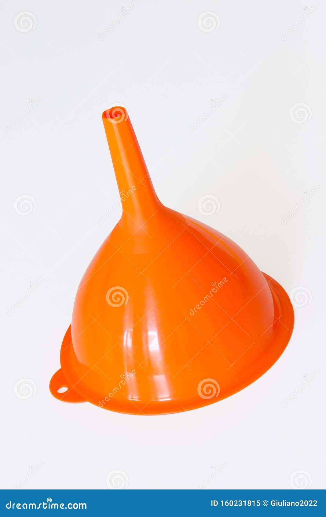 Orange plastic funnel stock image. Image of plastic - 160231815