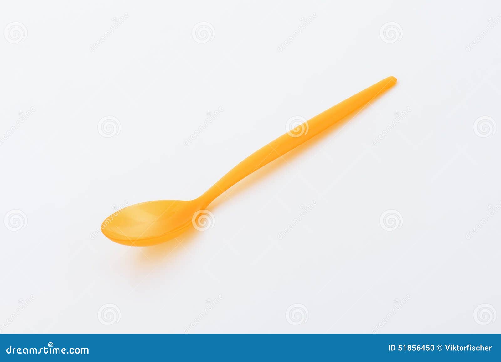 Orange plastic spoon stock photo. Image of disposable - 51856450