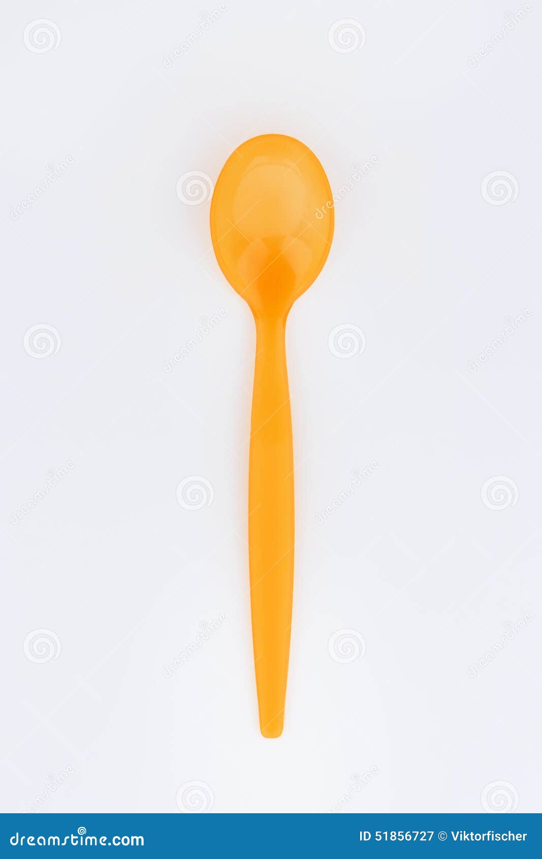Orange Plastic Spoon stock image. Image of children, plastic - 51856727