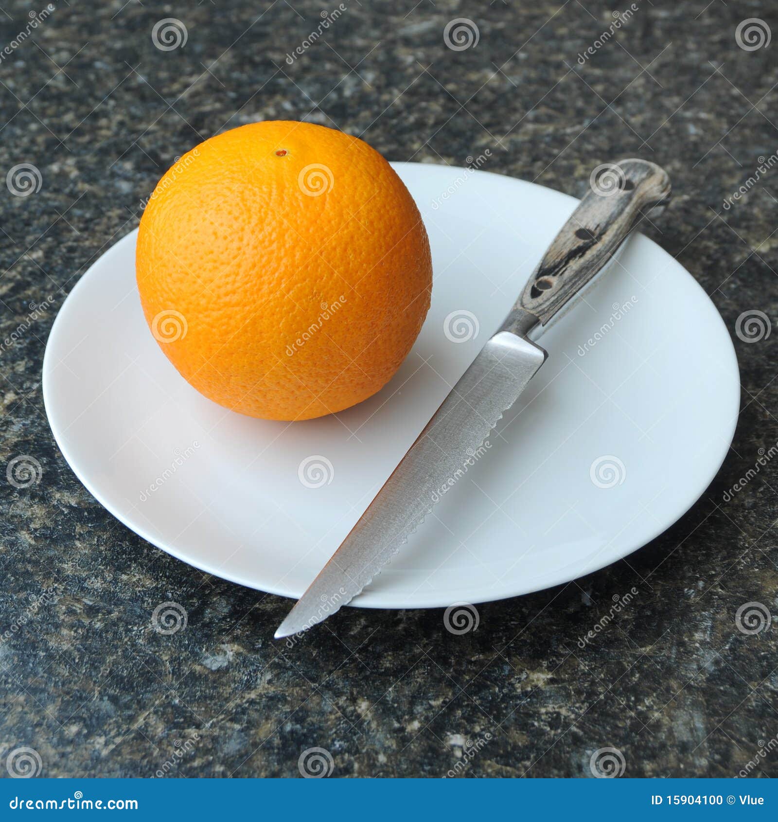 Orange on a plate stock photo. Image of juice, healthy - 15904100