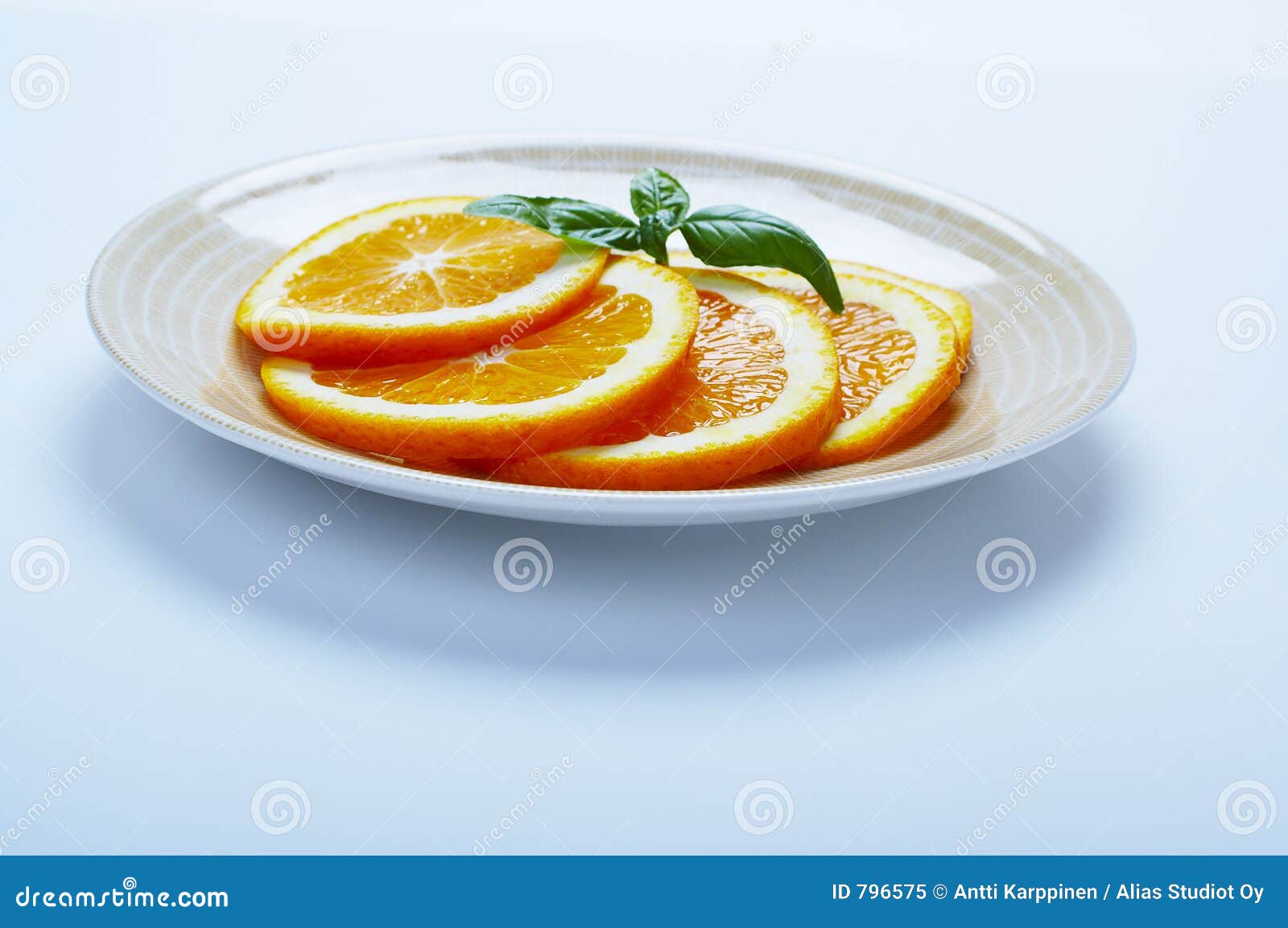 Orange plate stock image. Image of orange, basil, dish - 796575