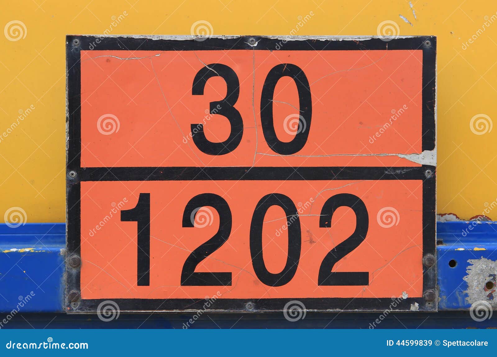 Orange Plate with Hazard Identification Number Stock Image - Image of ...