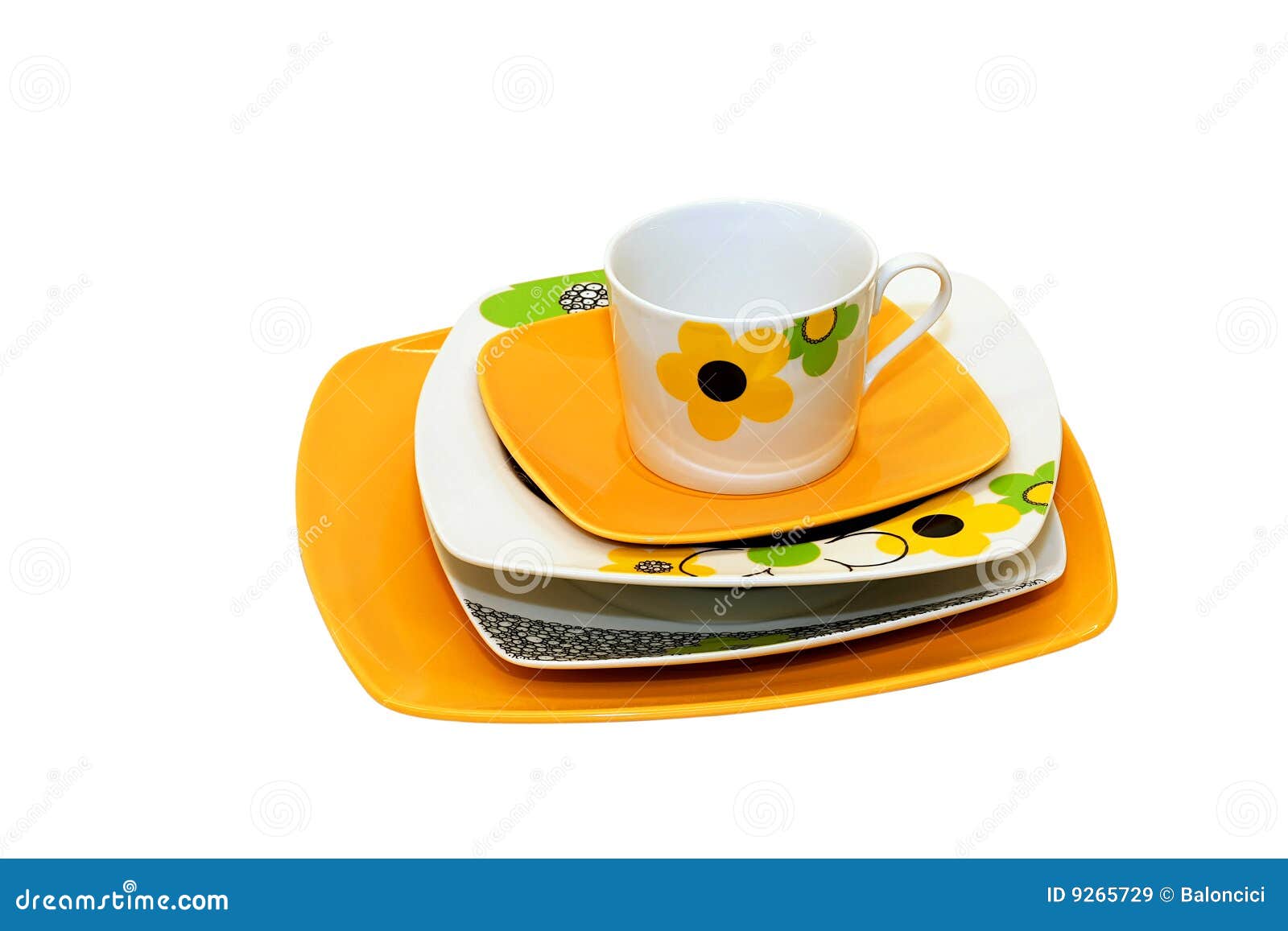 Orange plates stock image. Image of style, kitchenware - 9265729