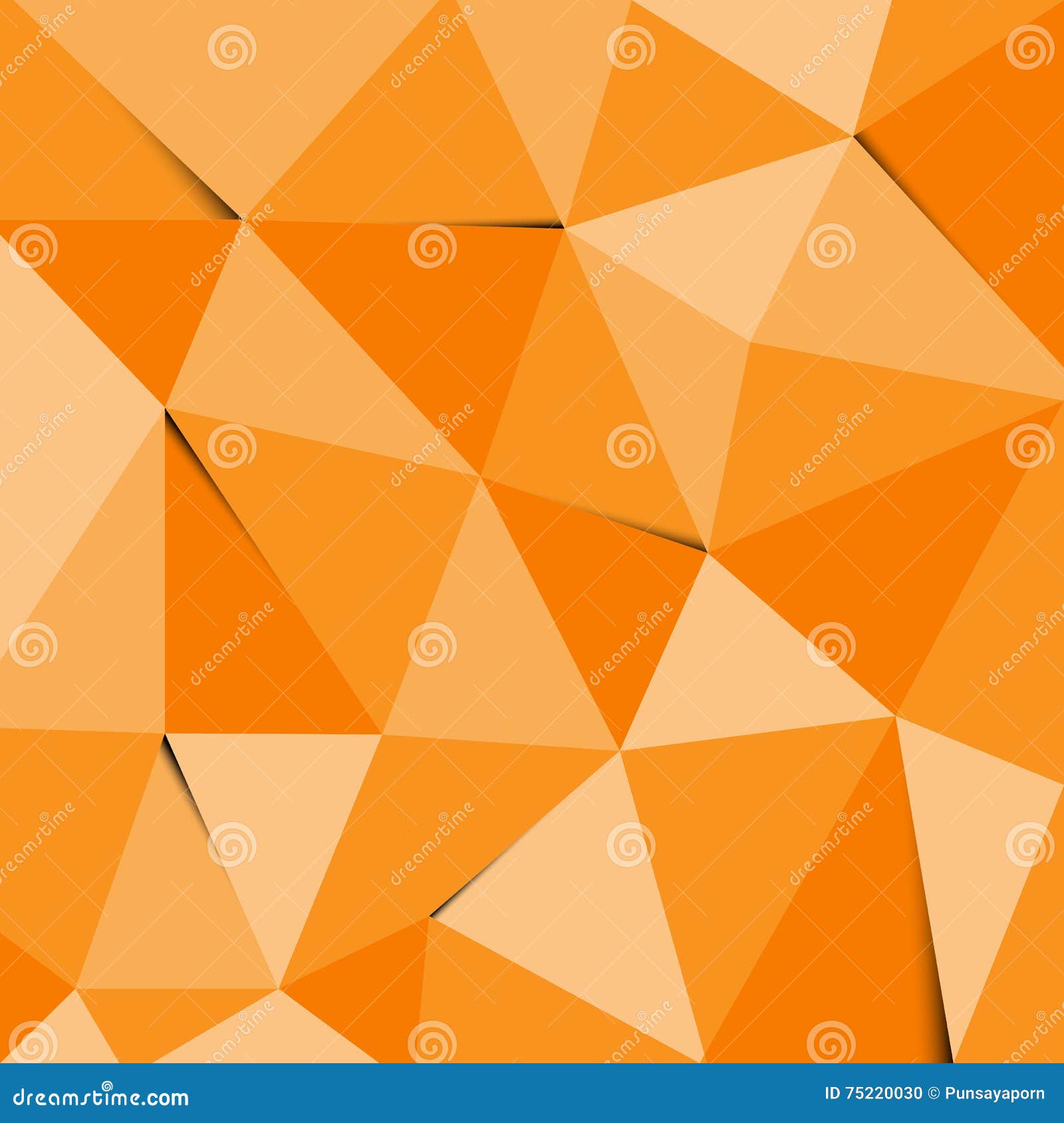 Orange Polygon Abstract Triangle Background Stock Vector - Illustration ...