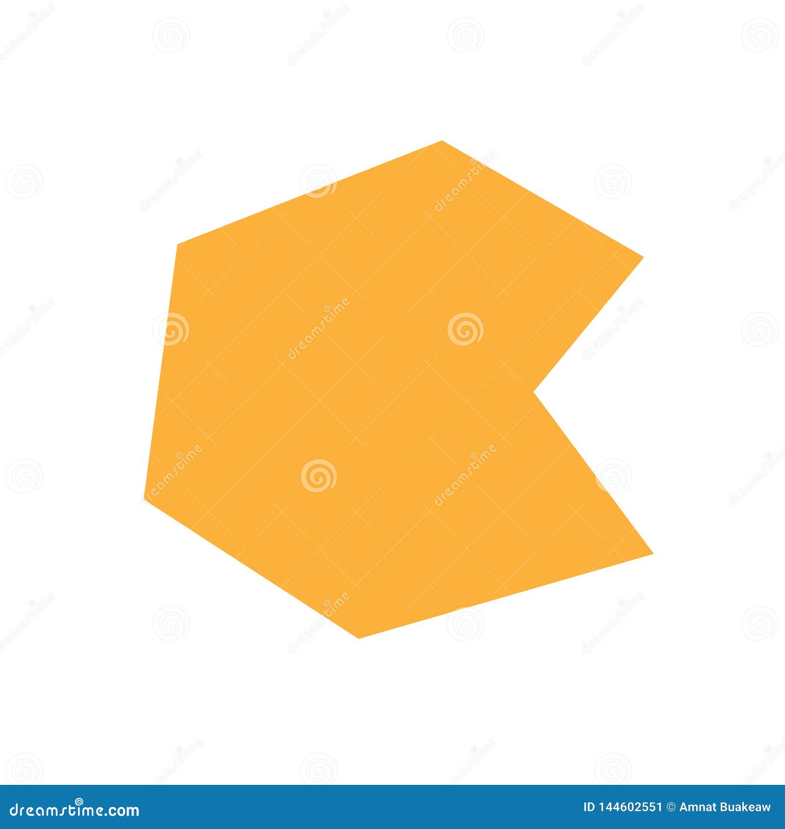 Orange Polygon Basic Simple Shapes Isolated On White Background ...