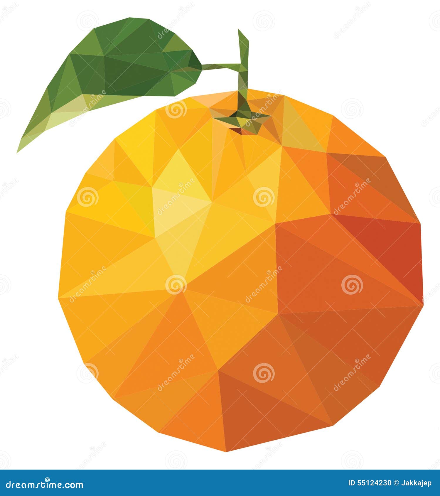 Orange Polygon Illustration Graphic Stock Illustration - Illustration ...