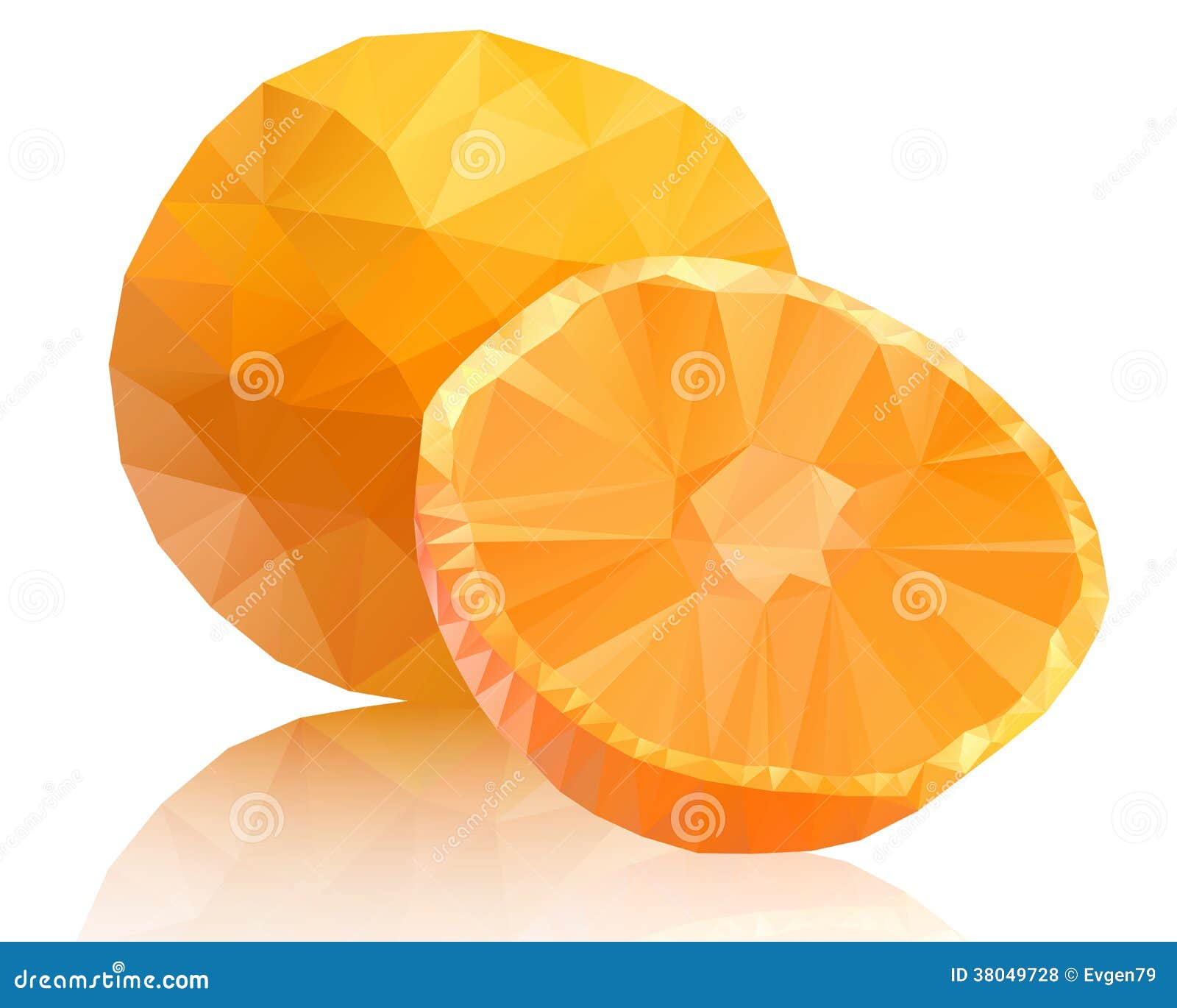 Orange Polygon on a White Background Stock Vector - Illustration of ...