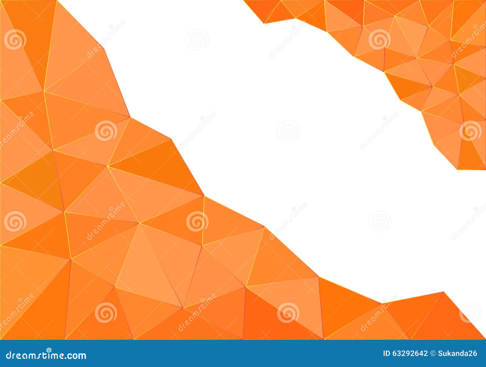 Orange Polygonal Background Stock Vector - Illustration of color ...
