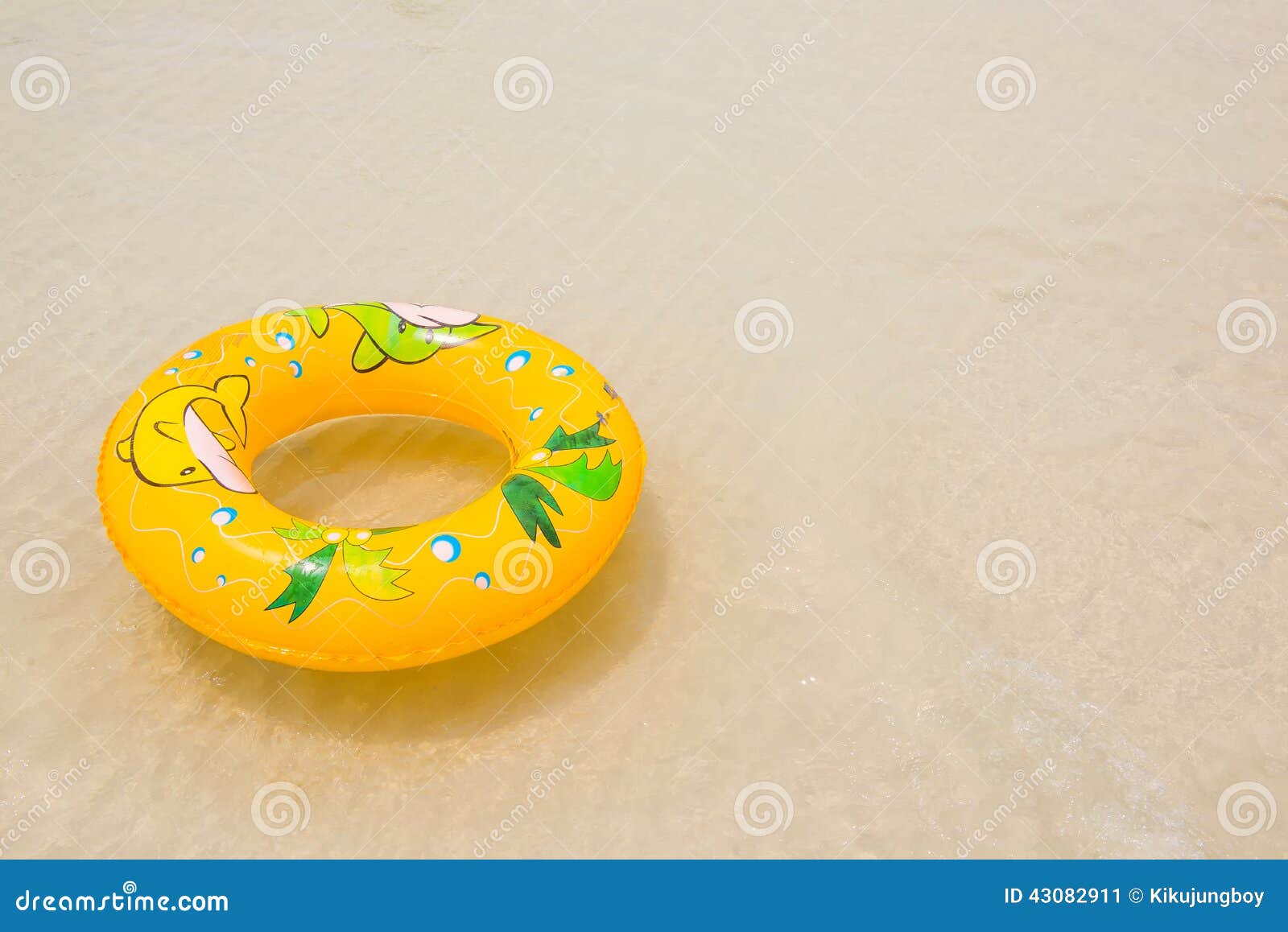 Orange Pool Float, Pool Ring on the Beach Stock Image - Image of condo ...