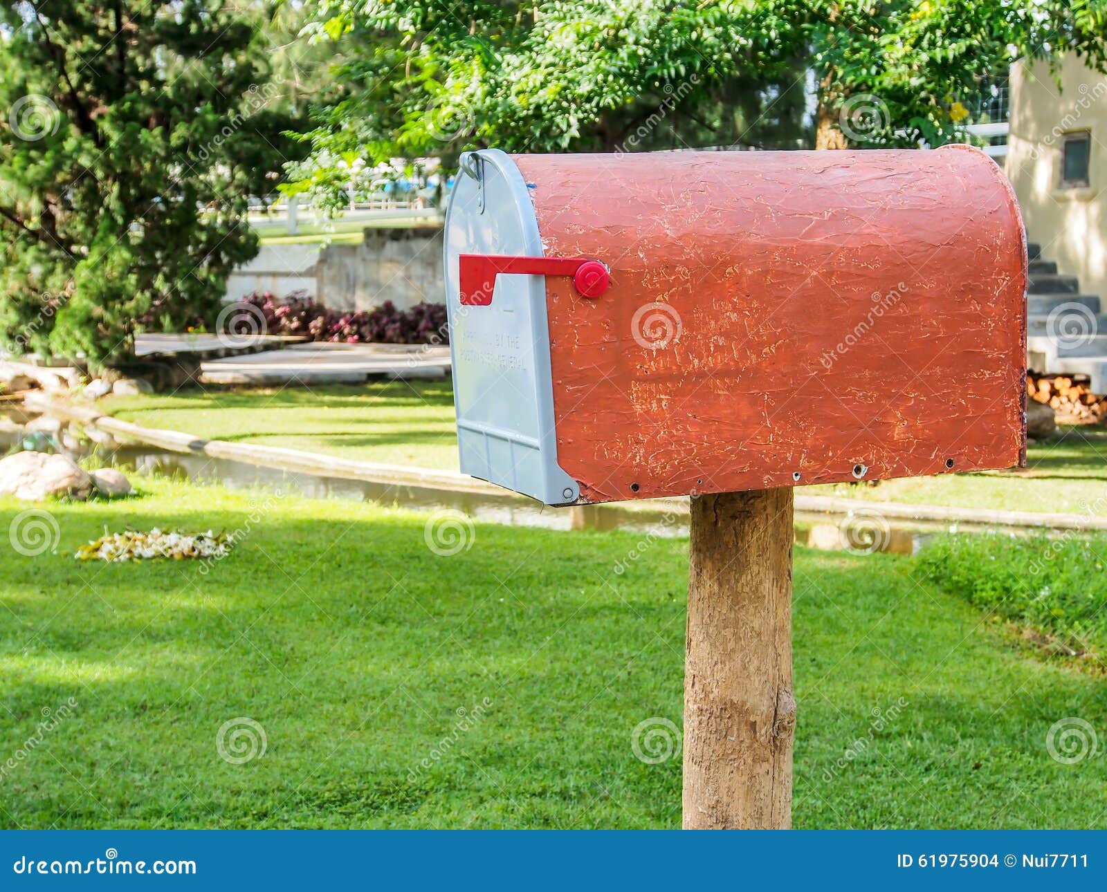 Orange postbox stock photo. Image of mailbox, envelope - 61975904