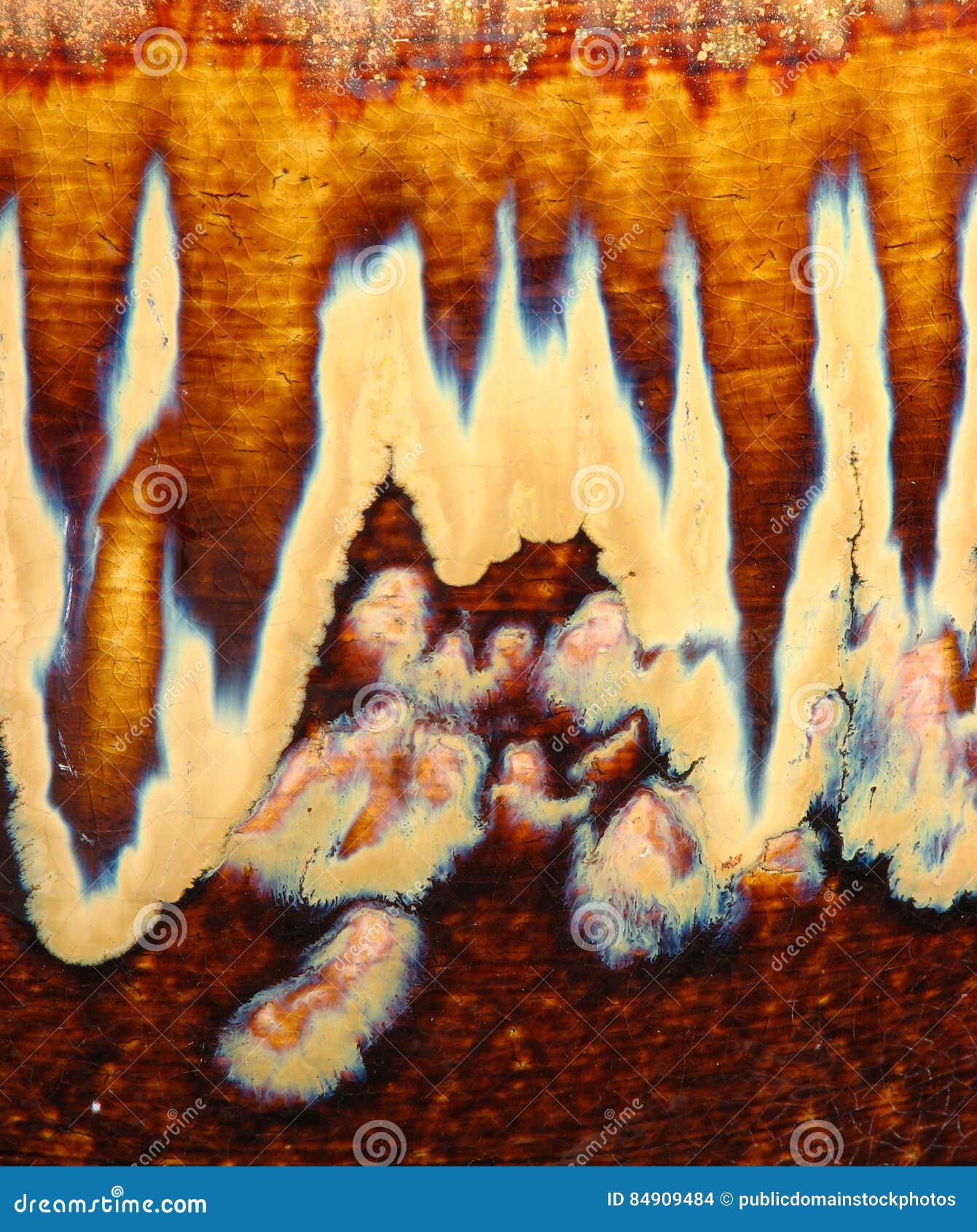 Orange Pottery Texture Picture. Image: 84909484