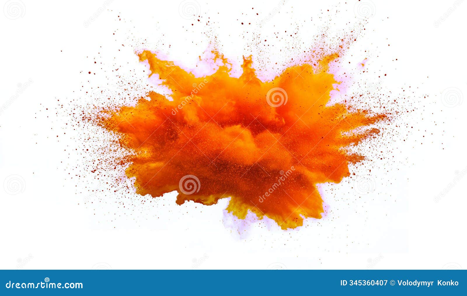 Orange Powder Explosion Against Transparent Background Stock Image ...